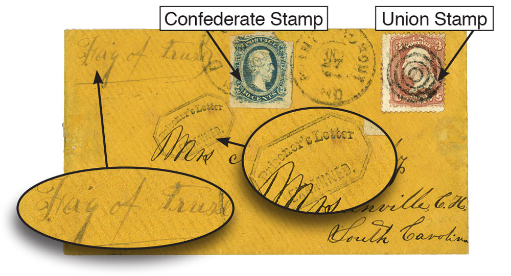 MA1708 - Flag of Truce Civil War Cover - Mystic Stamp Company