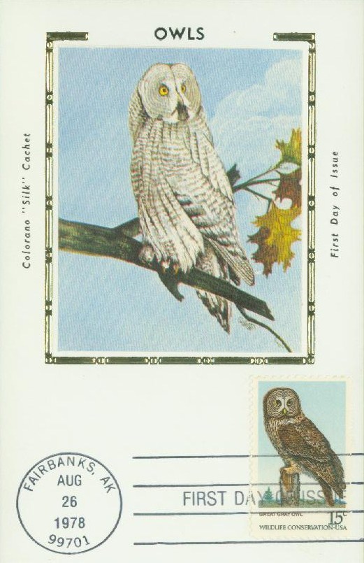 1760 - 1978 15c American Owls: Great Gray Owl - Mystic Stamp Company