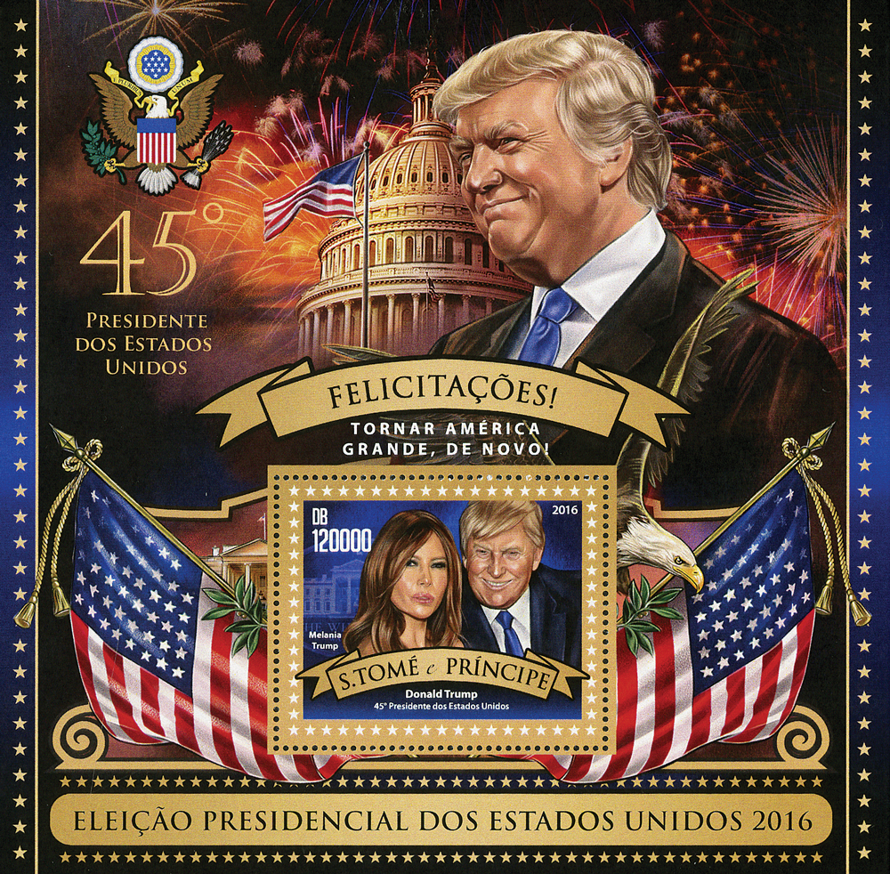 M11848 - 2016 45th Pres-Donald and Melania Trump - Mystic Stamp Company
