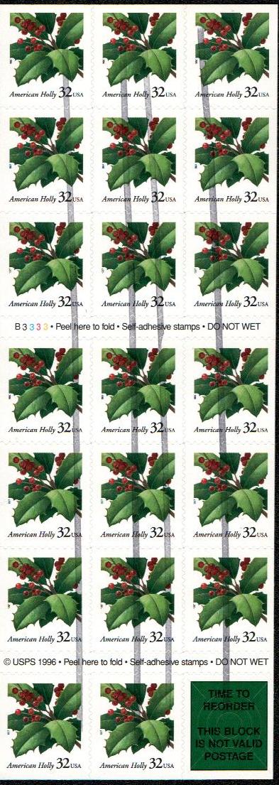 3176a - 1997 32c Madonna & Child s/a pane of 20 - Mystic Stamp Company