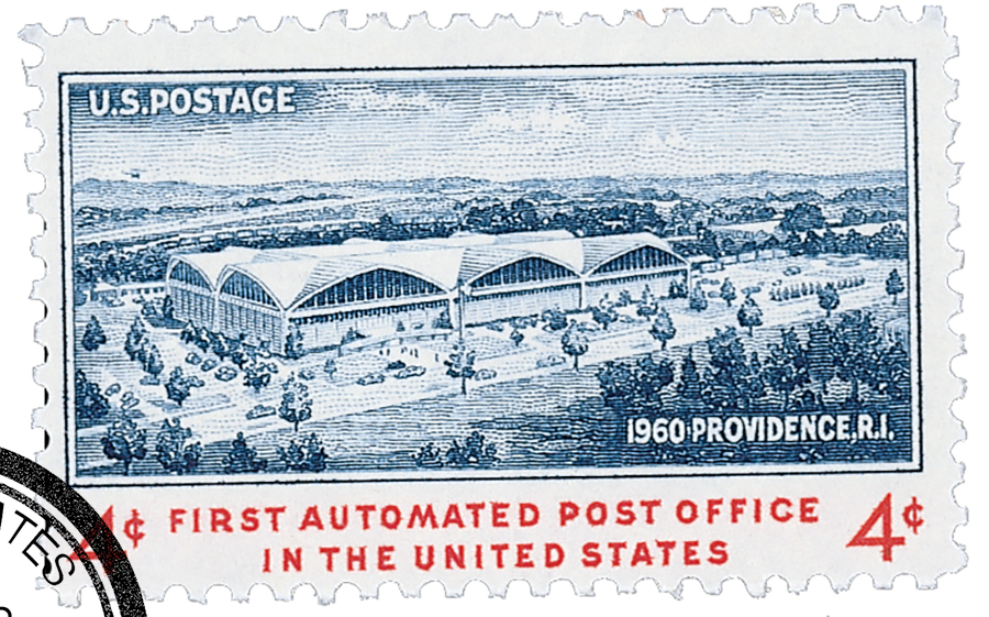 1164 - 1960 4c First Automated Post Office - Mystic Stamp Company