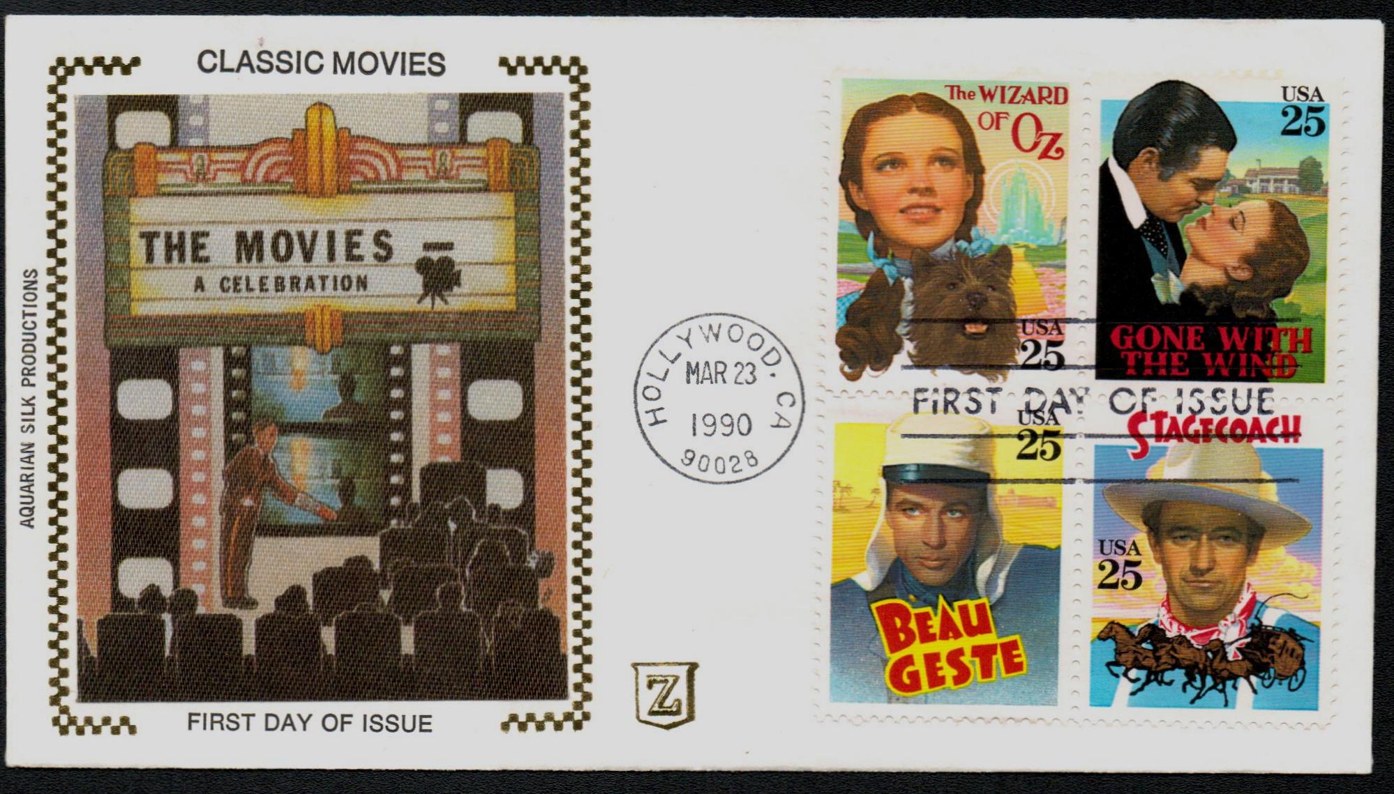 2445-48 - 1990 25c Classic Films - Mystic Stamp Company