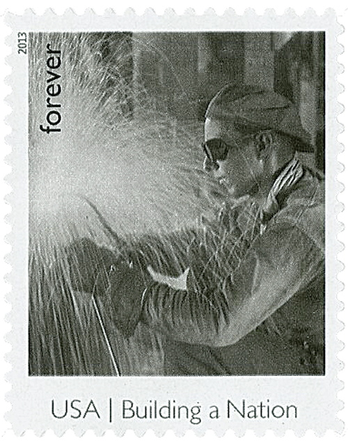 4801f - 2013 First-Class Forever Stamp - Made in America: Welder on the ...