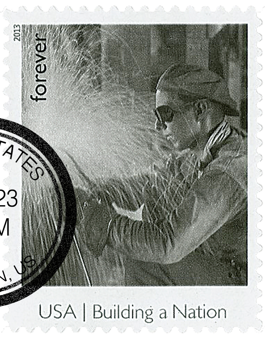 4801f - 2013 First-Class Forever Stamp - Made in America: Welder on the ...