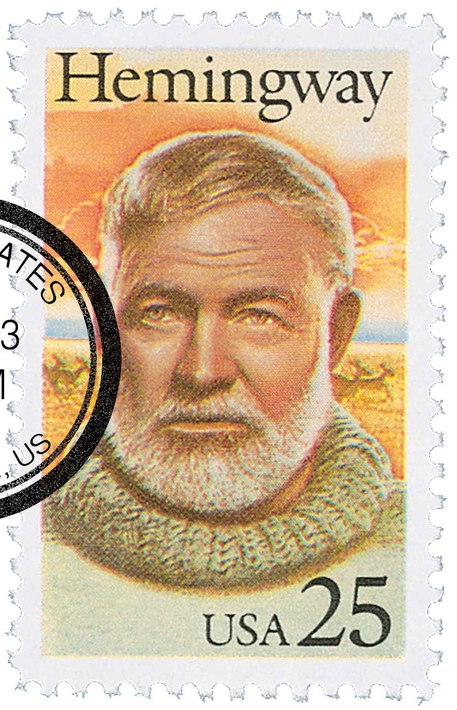 2418 - 1989 25c Literary Arts: Ernest Hemingway - Mystic Stamp Company