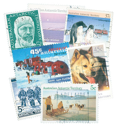 M8455 - Australian Antarctic Territory, 50 Different Stamps - Mystic ...