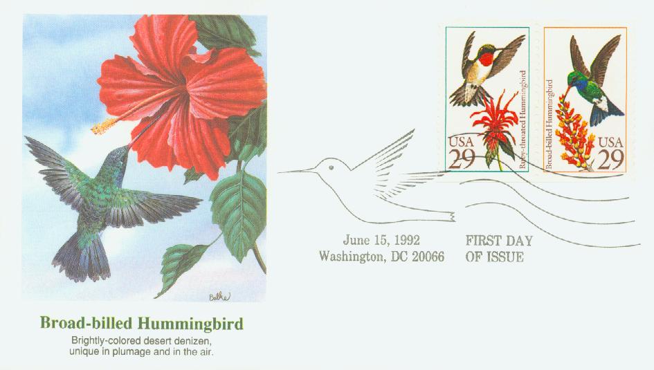 2643 - 1992 29c Hummingbirds: Broad-billed - Mystic Stamp Company