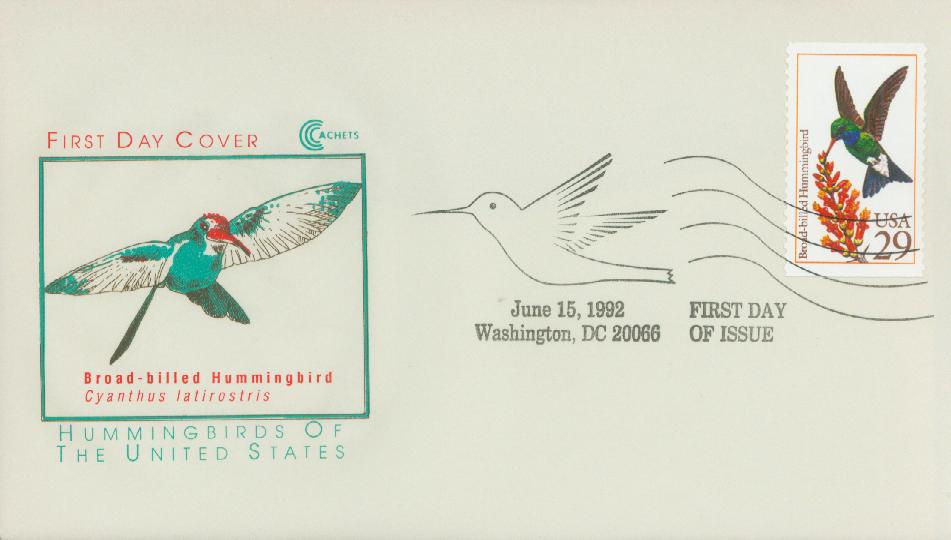 2643 - 1992 29c Hummingbirds: Broad-billed - Mystic Stamp Company