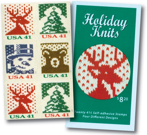 BK305 - 2007 41c Holiday Knits, Booklet of 20 Stamps - Mystic Stamp Company