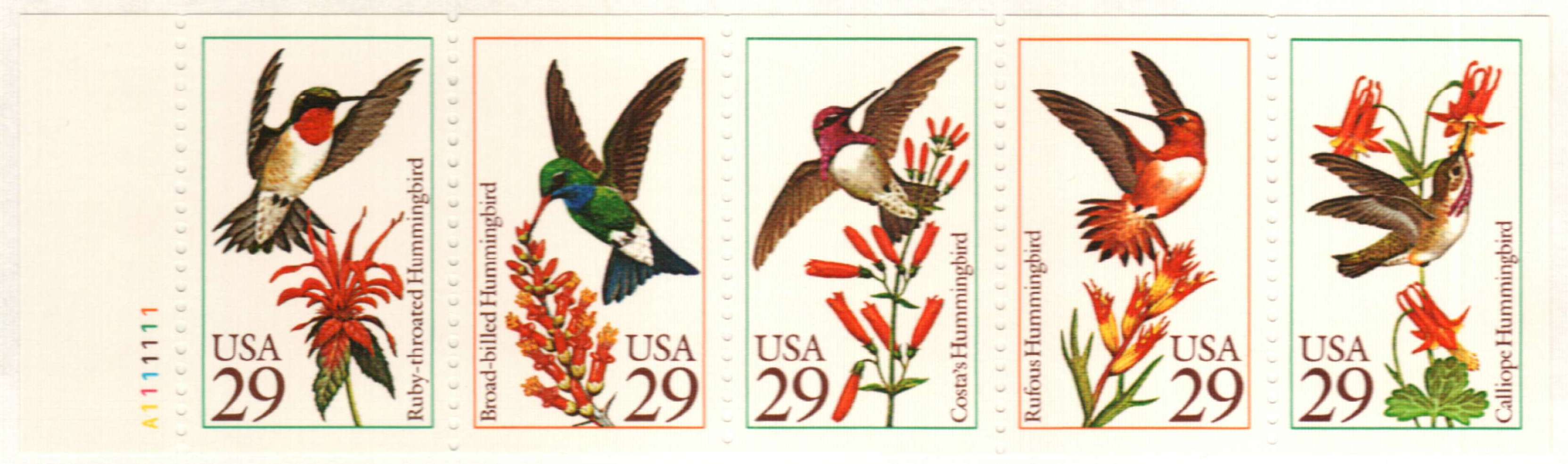 2642-46 - 1992 29c Hummingbirds - Mystic Stamp Company