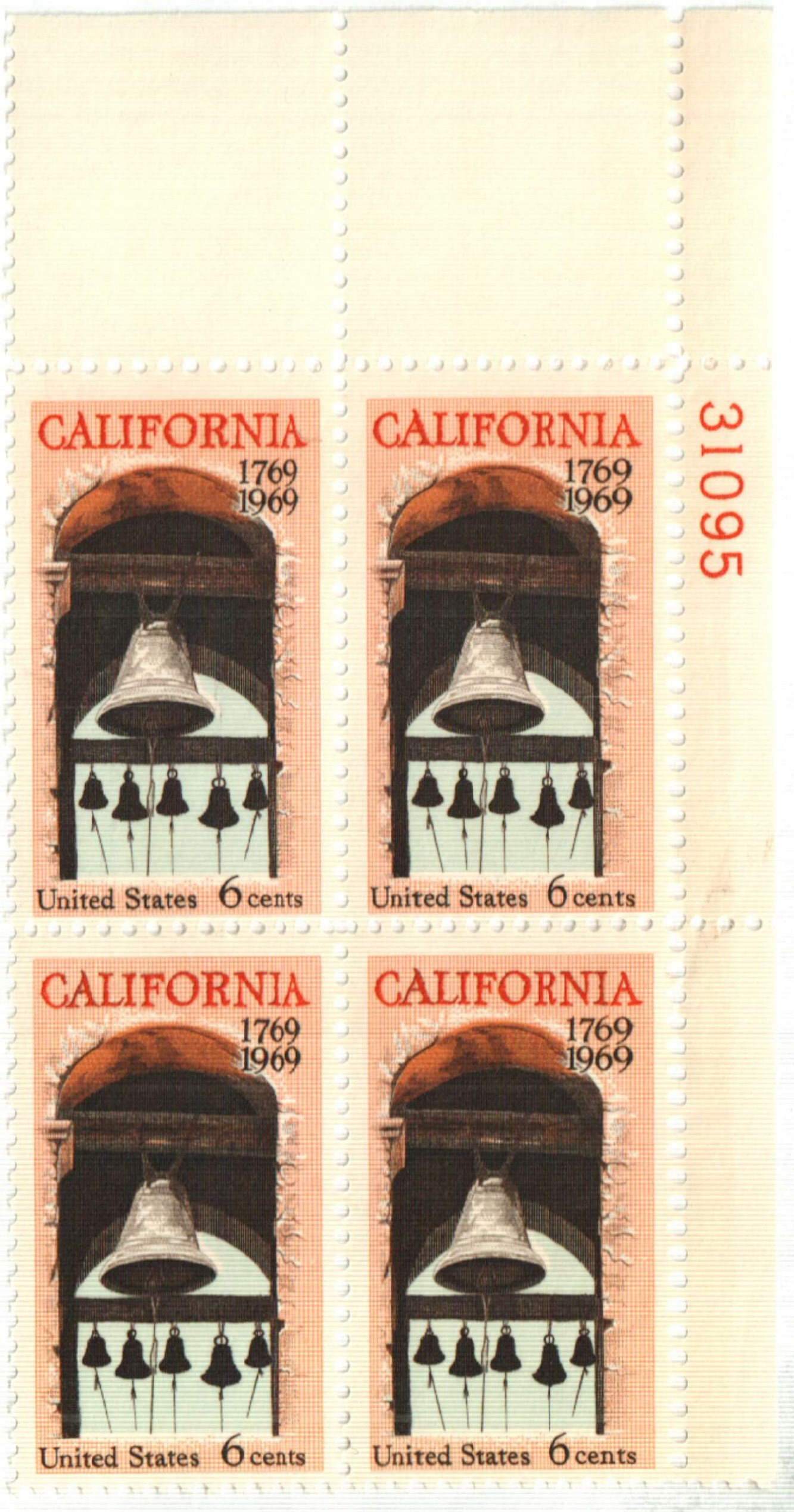 1373 - 1969 6c California Settlement - Mystic Stamp Company