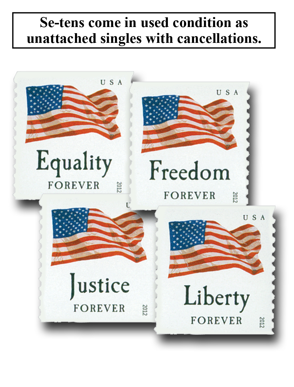 4637-40 - 2012 First-Class Forever Stamp - U.S. Flags: Equality ...