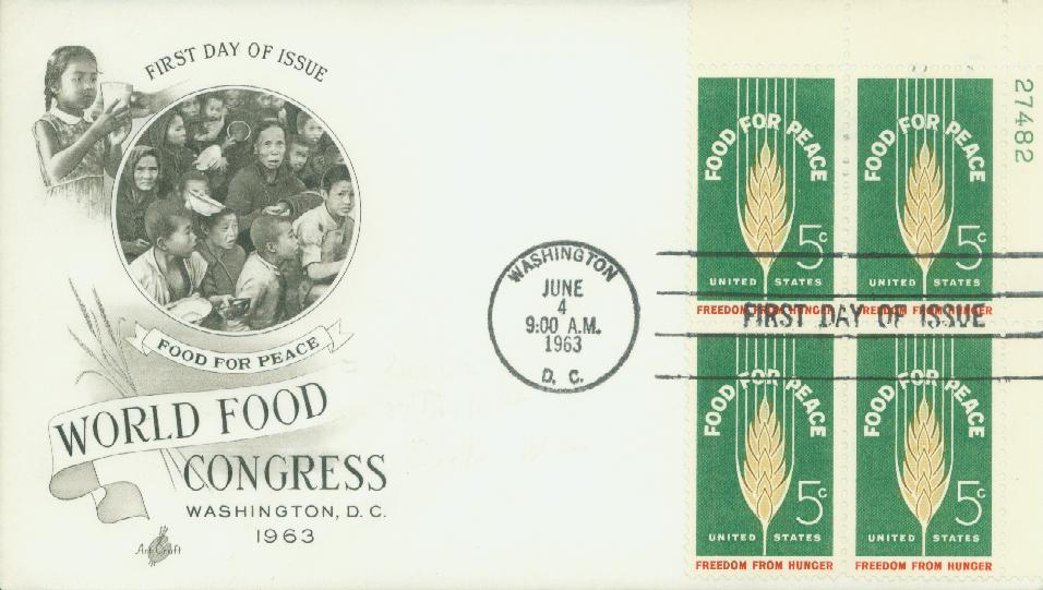 1231 - 1963 5c Food for Peace, Freedom from Hunger - Mystic Stamp Company