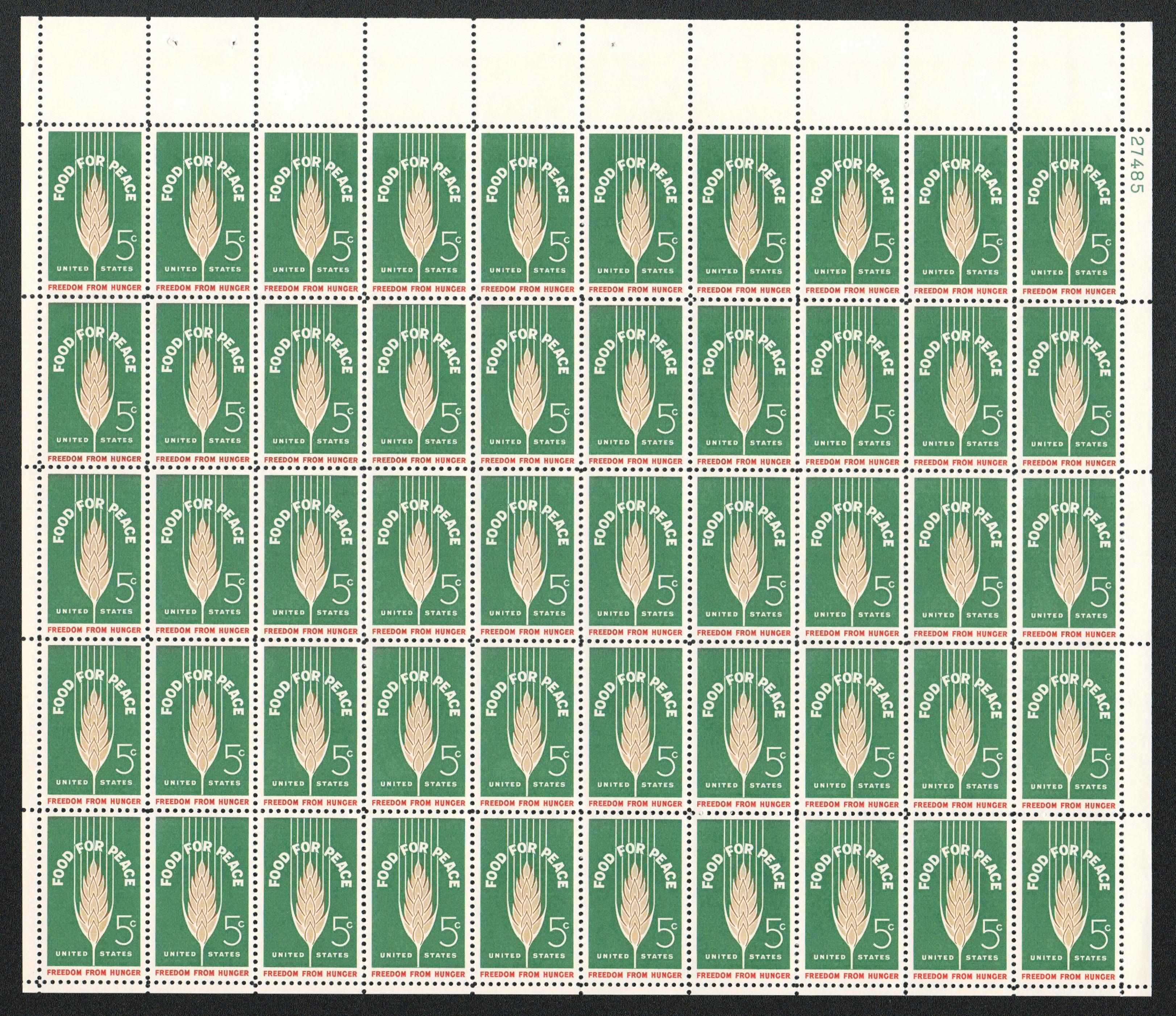 1231 - 1963 5c Food for Peace, Freedom from Hunger - Mystic Stamp Company