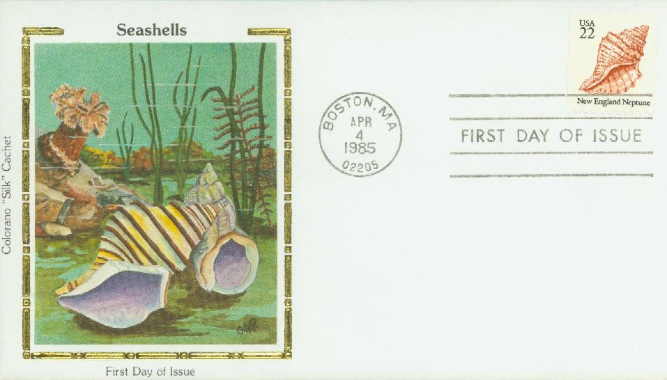 2119 - 1985 22c Seashells: New England Neptune - Mystic Stamp Company