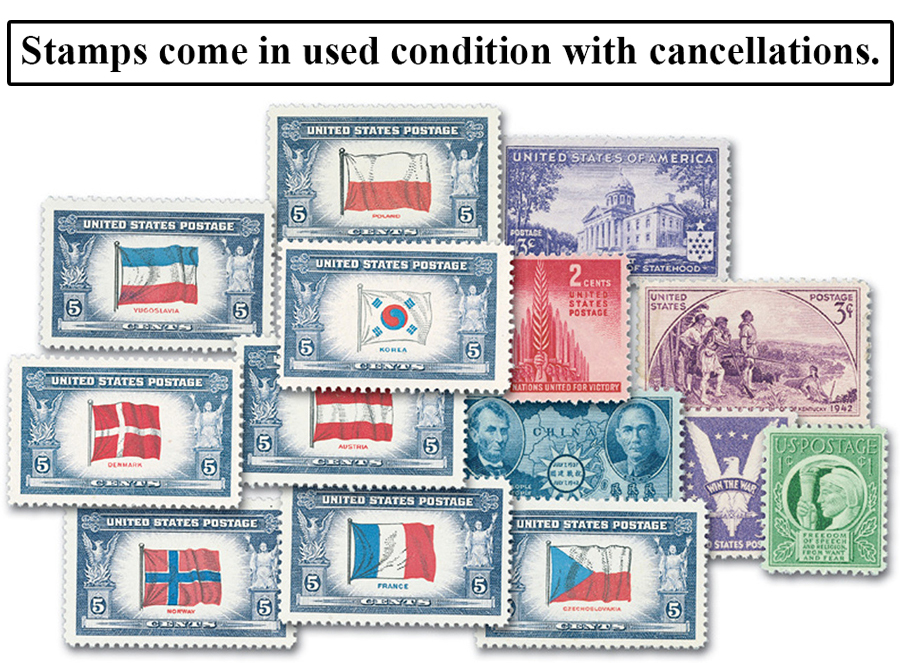 YS1941-43C - 1941-43 Complete Commemorative Year Sets - Mystic Stamp ...