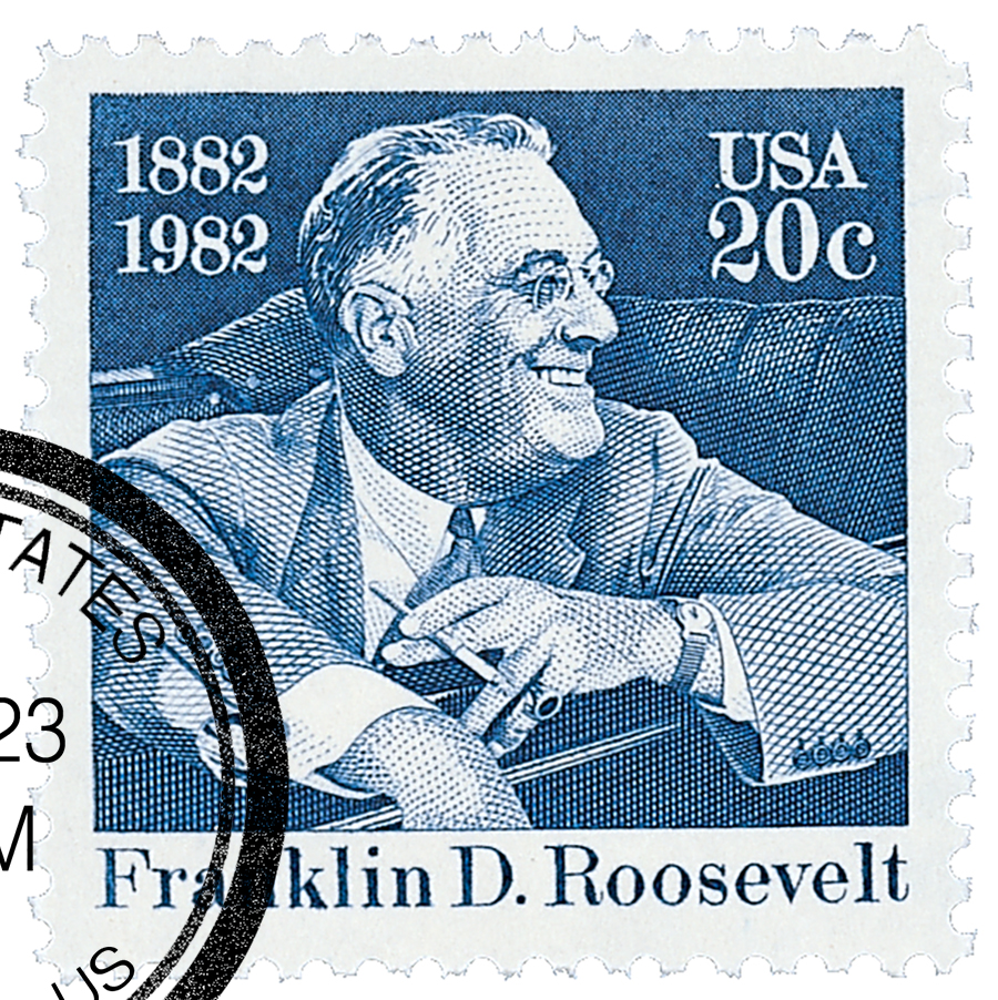 1950 - 1982 20c Franklin Delano Roosevelt - Mystic Stamp Company