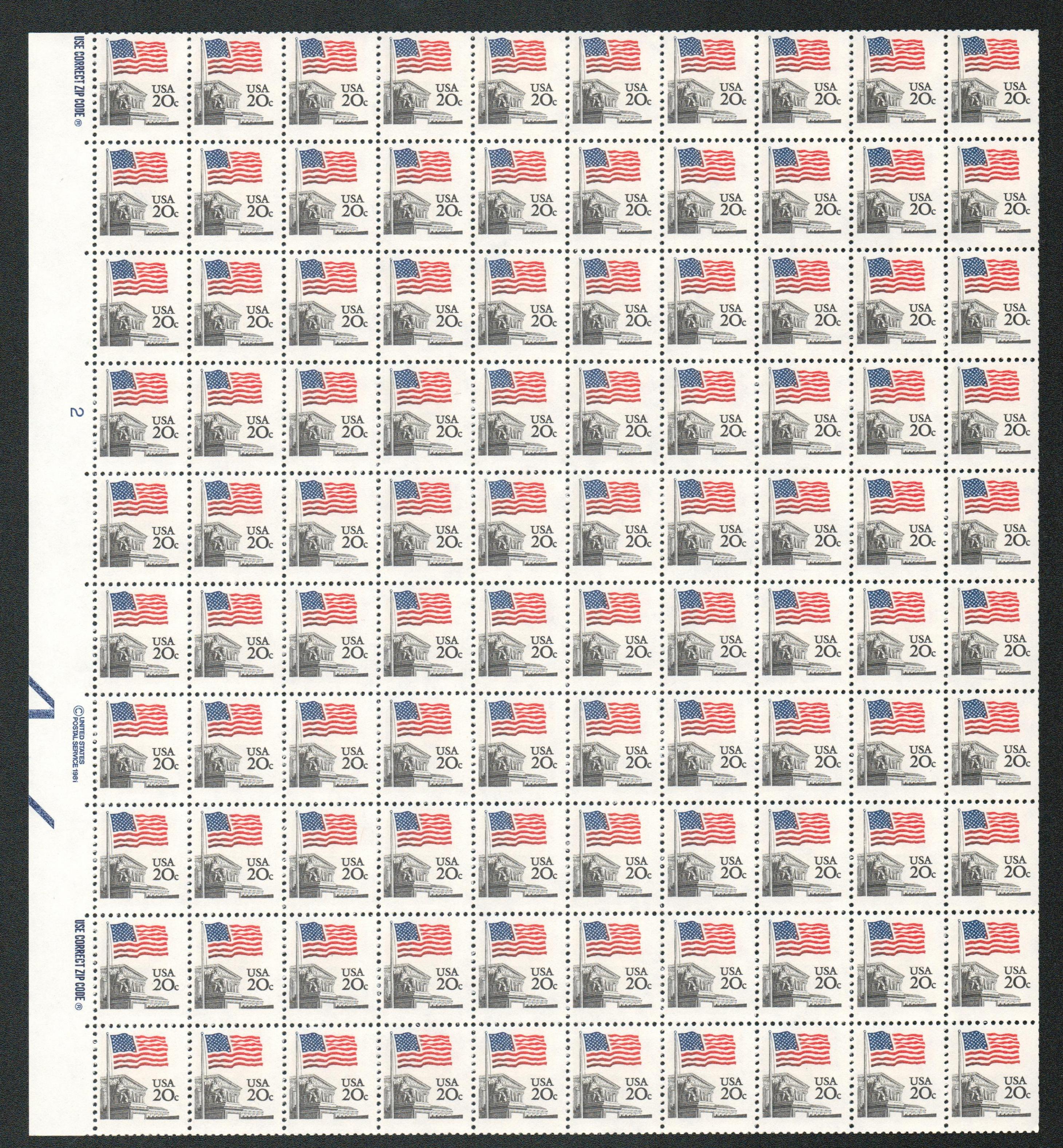 1894 - 1981 20c Flag over Supreme Court - Mystic Stamp Company