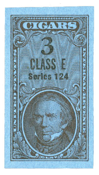 TC2555b - 1954, 3 Cigar Revenue Tax Stamps - Class E, Series 124 ...