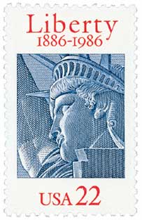 2224 - 1986 22c Statue of Liberty - Mystic Stamp Company