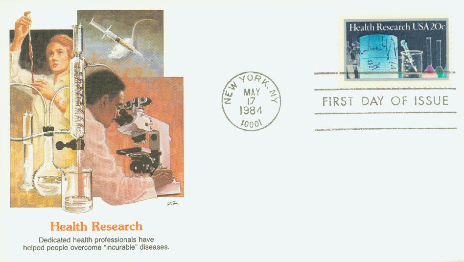 2087 - 1984 20c Health Research - Mystic Stamp Company