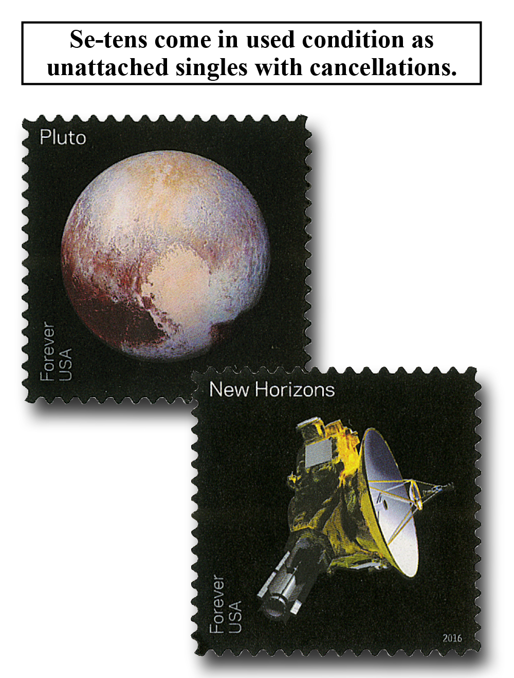 5077-78 - 2016 First-Class Forever Stamp - Pluto Explored! - Mystic ...