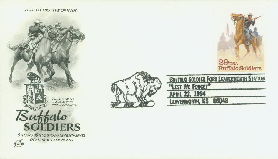2818 - 1994 29c Buffalo Soldiers - Mystic Stamp Company