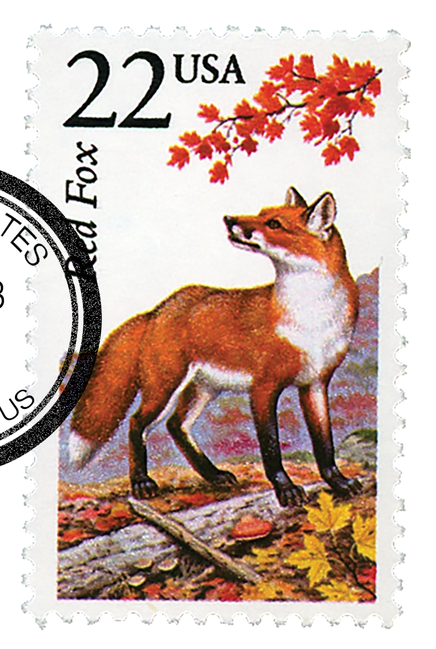2335 - 1987 22c North American Wildlife: Red Fox - Mystic Stamp Company