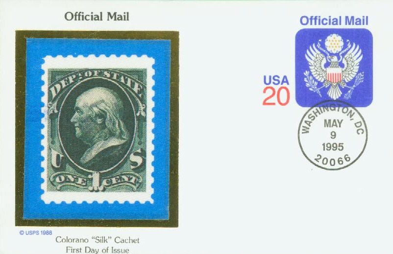 UZ6 - 1995 20c Official Postal Card, 4-color - Mystic Stamp Company