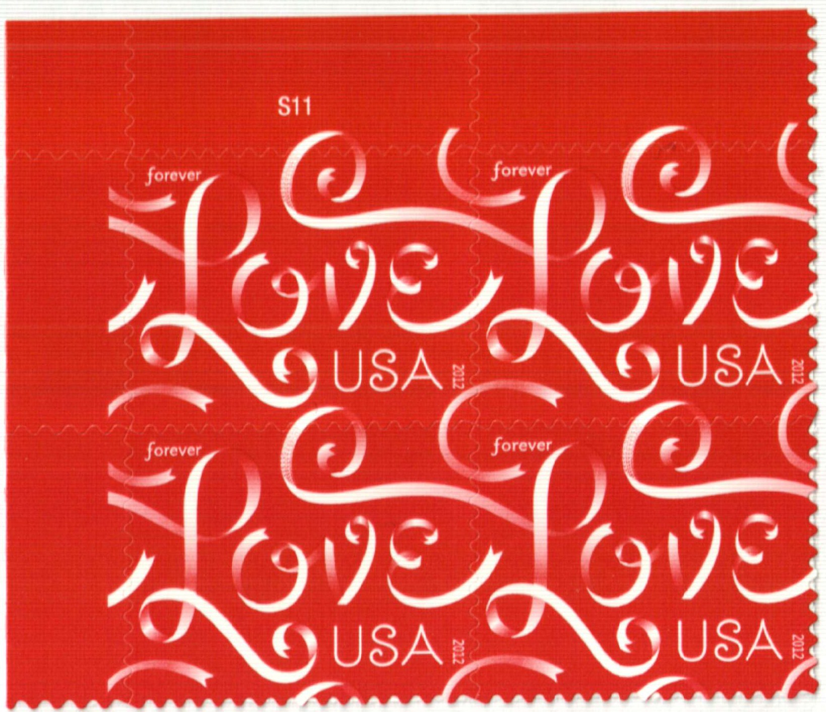 4626 - 2012 First-Class Forever Stamp - Love Series: Love Ribbons ...