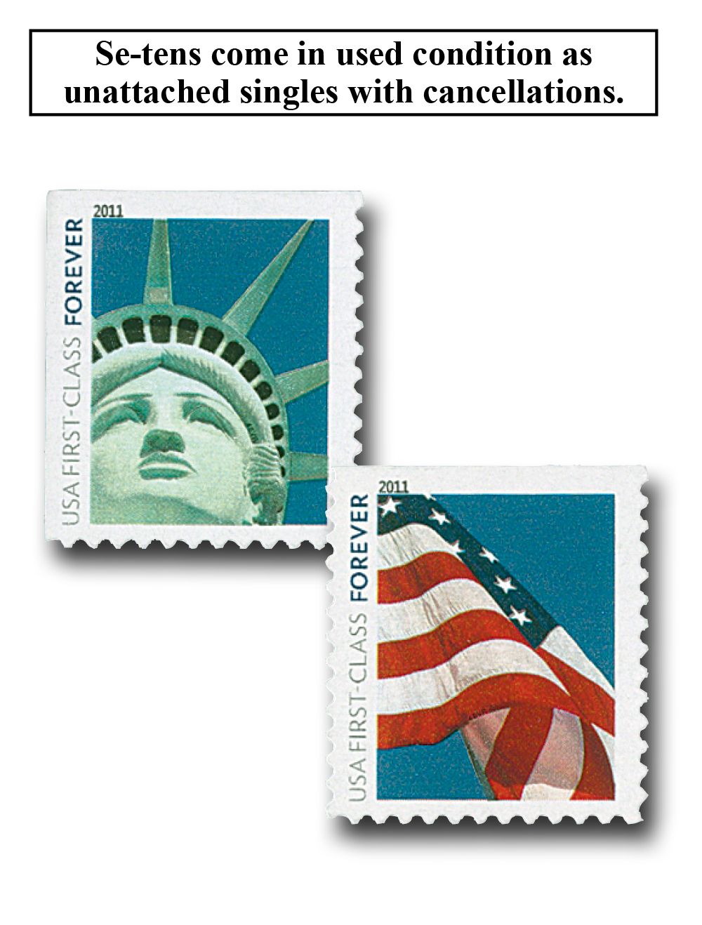4563-64 - 2011 First-Class Forever Stamp - Lady Liberty and U.S. Flag ...