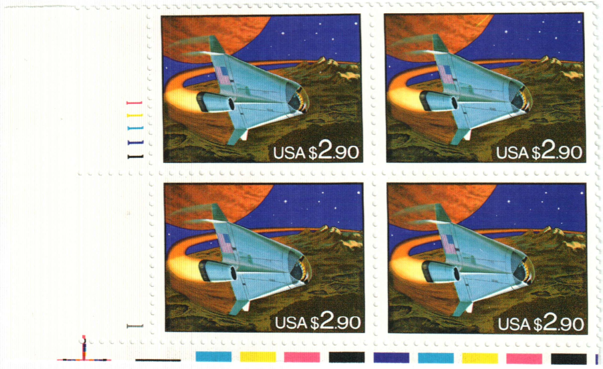 2543 - 1993 $2.90 Space Shuttle, Priority Mail - Mystic Stamp Company