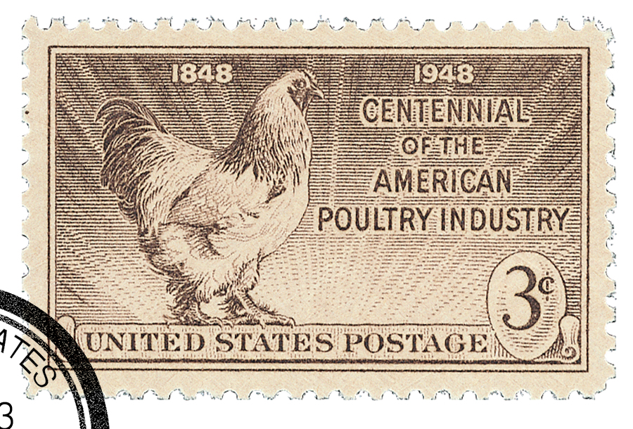 968 - 1948 3c Centennial of the American Poultry Industry - Mystic ...
