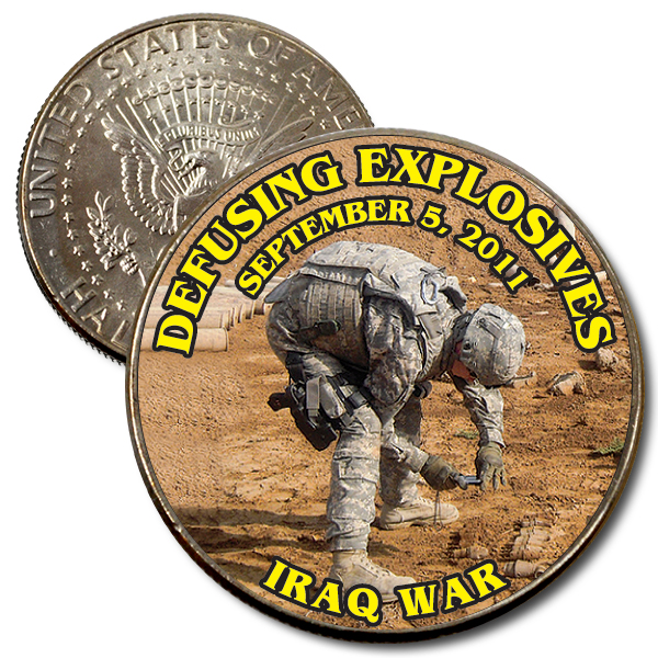 CNS40004 - JFK 50c Defusing Explosives - Mystic Stamp Company