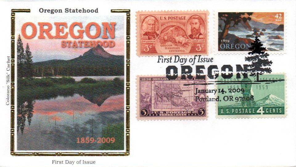 4376 - 2009 42c Oregon Statehood - Mystic Stamp Company
