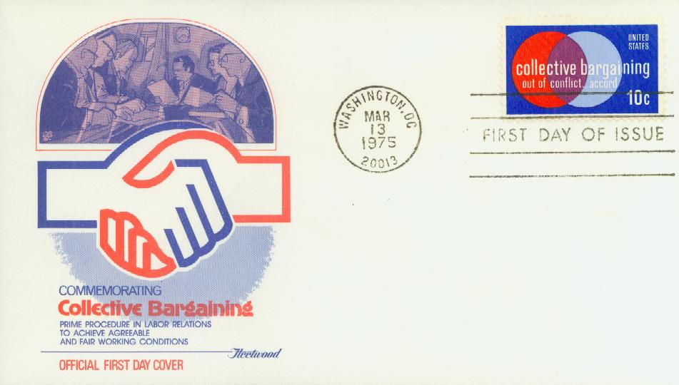 1558 - 1975 10c Collective Bargaining - Mystic Stamp Company