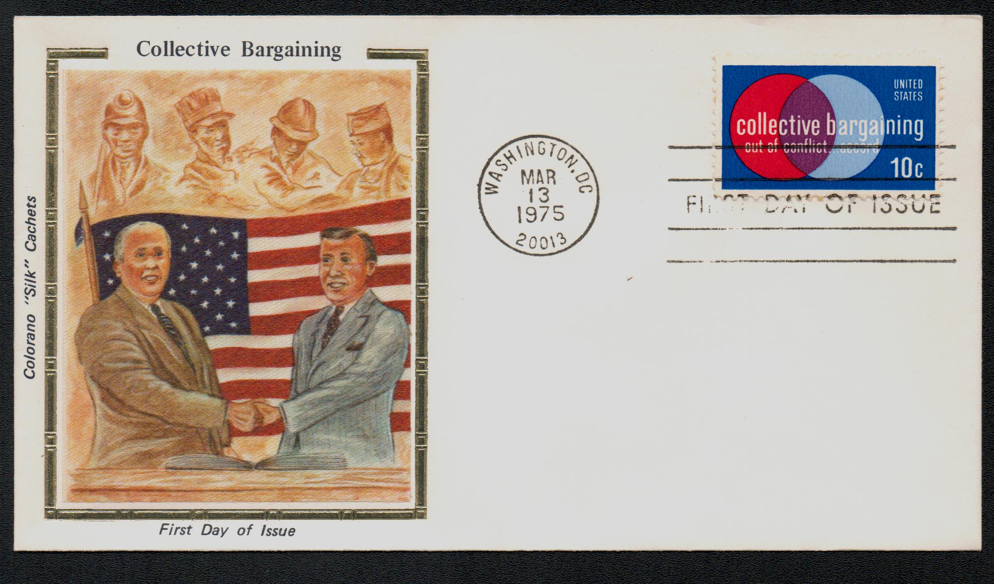 1558 - 1975 10c Collective Bargaining - Mystic Stamp Company