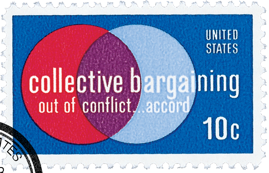 1558 - 1975 10c Collective Bargaining - Mystic Stamp Company