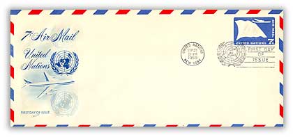 8UC3A - 7c Air Envelope #10 1959 - Mystic Stamp Company