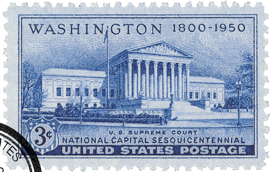 991 - 1950 3c National Capitol Sesquicentennial: Supreme Court Building ...