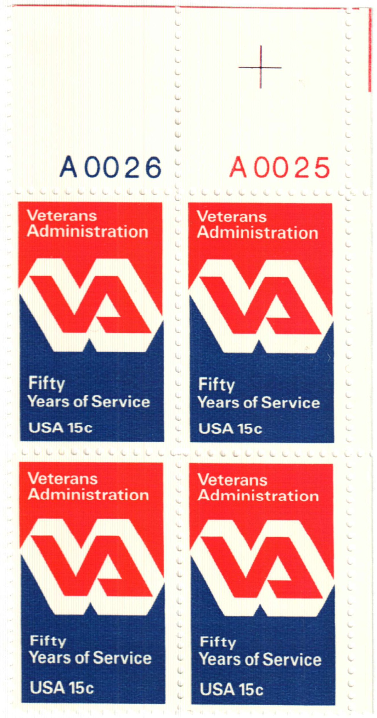 1825 - 1980 15c Veterans Administration - Mystic Stamp Company