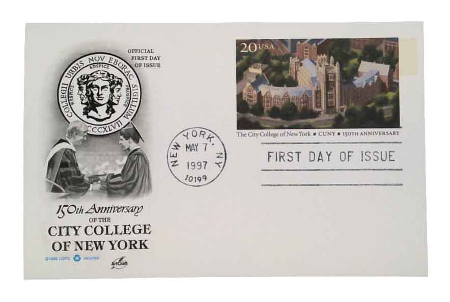 UX280 - 1997 20c Postal Card - City College - Mystic Stamp Company