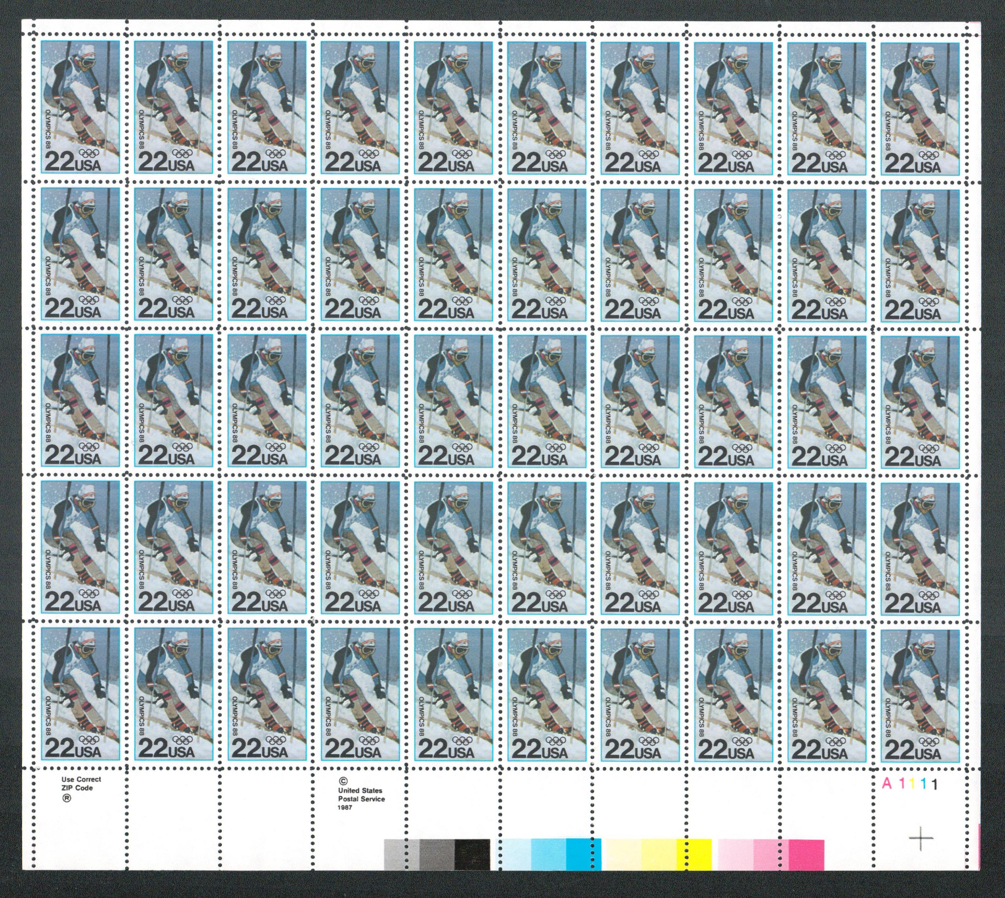 2369 - 1988 22c Winter Olympics - Mystic Stamp Company