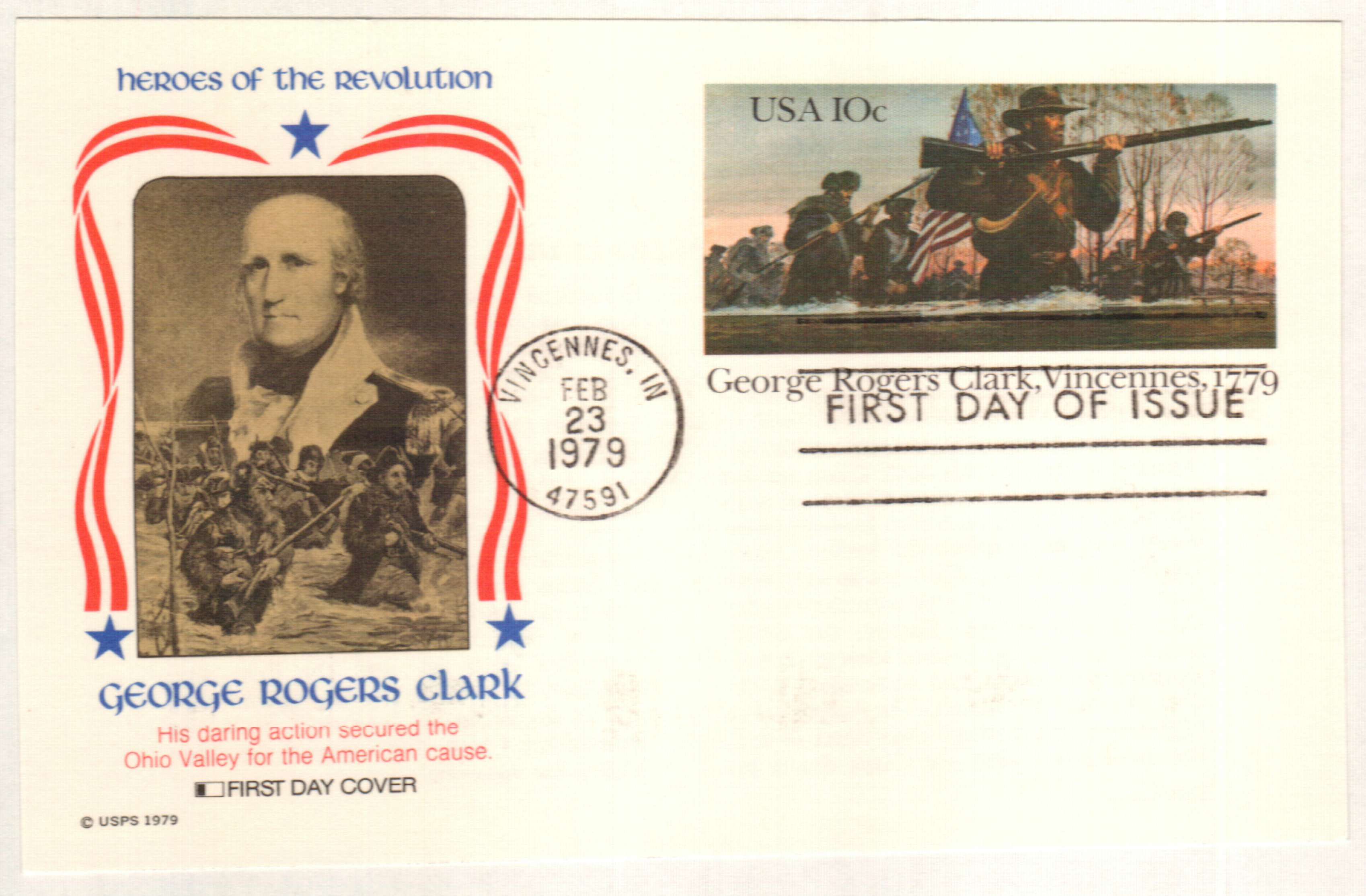 UX78 - 1979 10c Postal Card - George R. Clark - Mystic Stamp Company