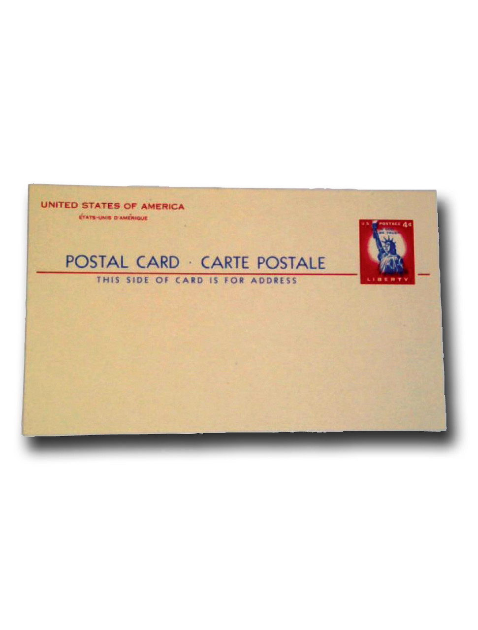 UX45 - 1956 4c Postal Card - Statue of Liberty - Mystic Stamp Company