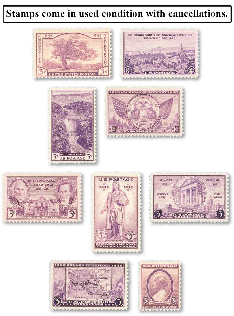 YS1935-36 - 1935-36 Commemorative Stamp Year Set - Mystic Stamp Company