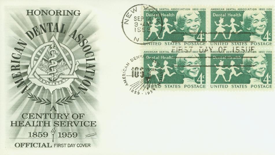 1135 - 1959 4c American Dental Association, Dental Health - Mystic ...