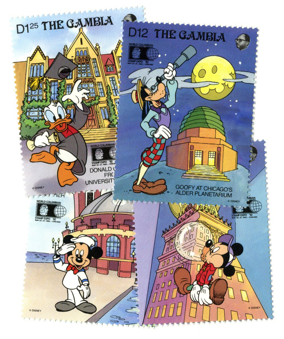 MDS280A - 1992 Disney Friends At World Columbian Stamp Expo, Mint, Set ...