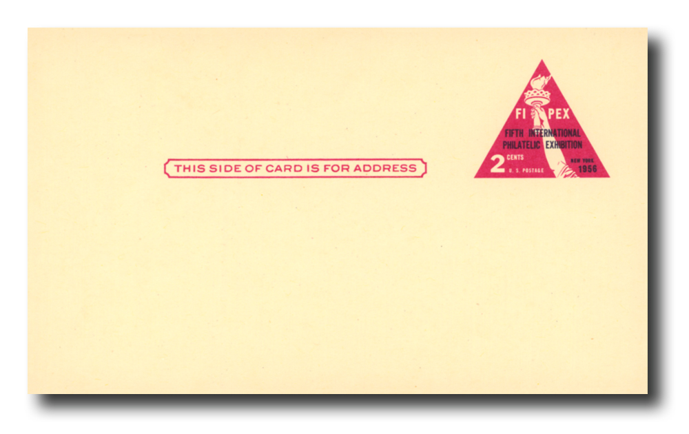 UX44 - 1956 2c Postal Card - FIPEX - Mystic Stamp Company