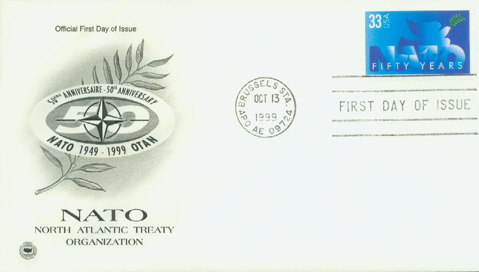 3354 - 1999 33c NATO - Mystic Stamp Company